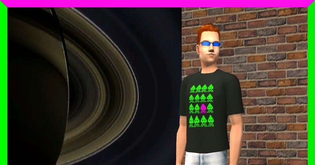 TheNinthWaveSims: The Sims 2 - Space Invaders Graphic Tees Outfits for Guys