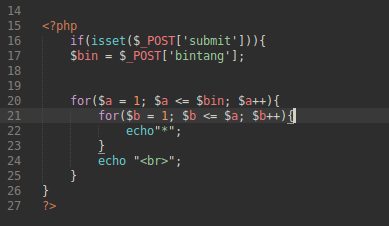Membuat perulangan segitiga bintang dengan PHP | Web Development ...