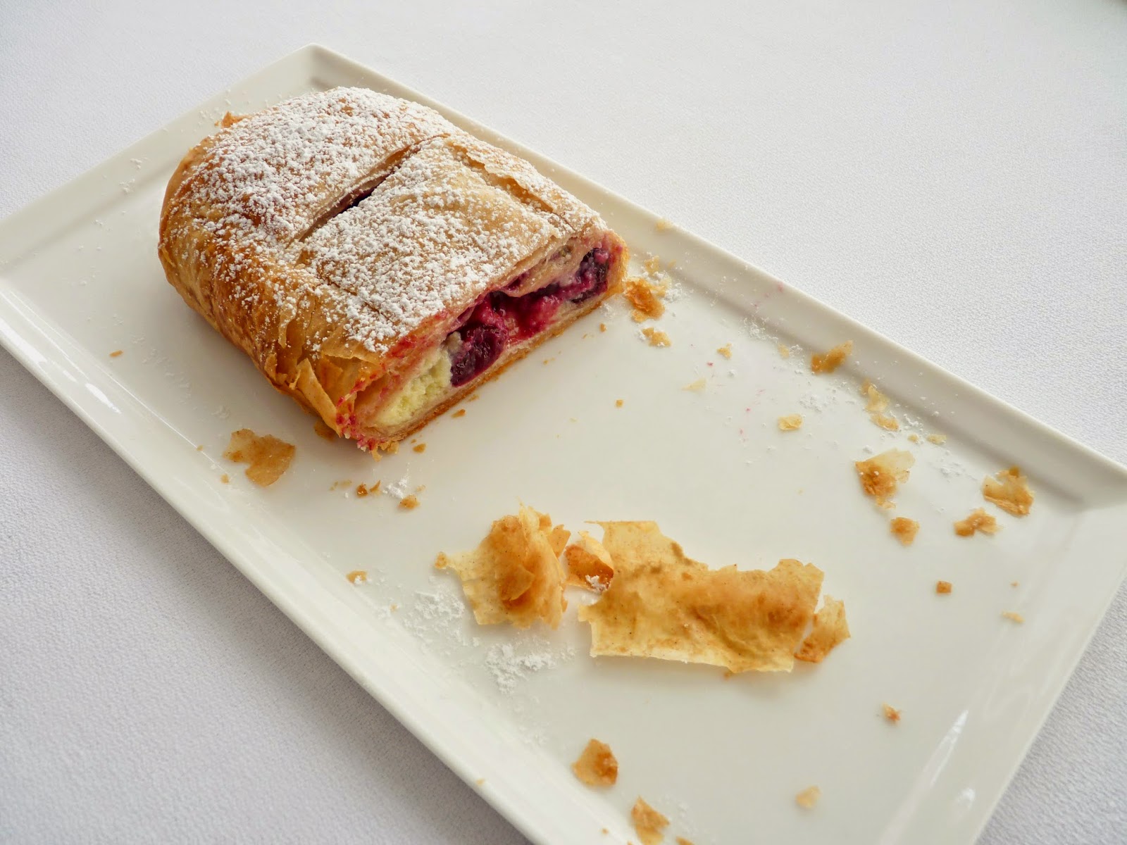 :pastry studio: Cherry & Cream Phyllo Strudel