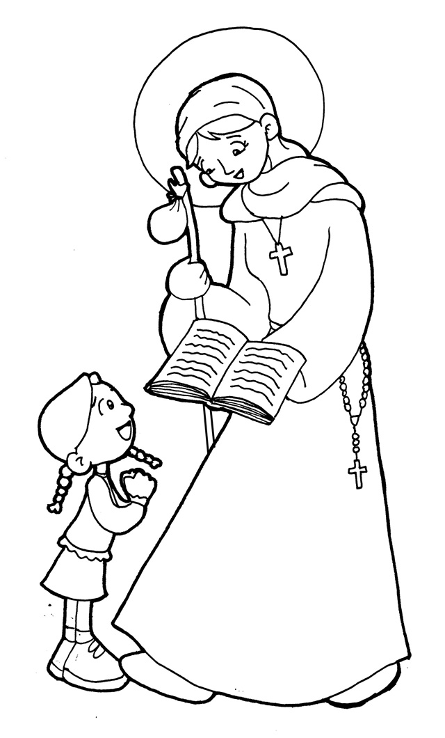 Dibujos para catequesis: SANTA ÁNGELA DE MÉRICI