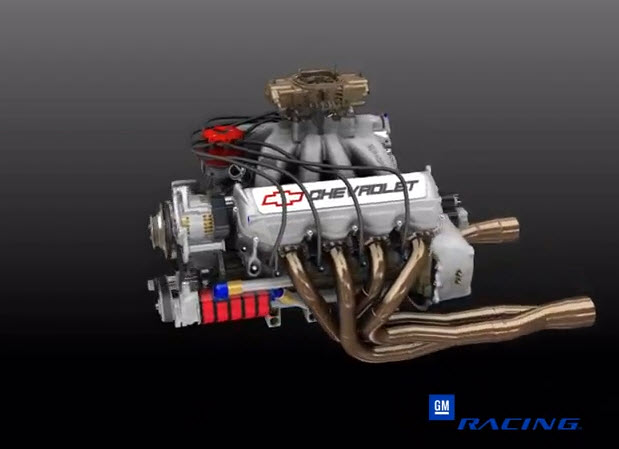 คลิปแอนิเมชั่น3Dการประกอบเครื่องยนต์GM Racing R07 EngineของCHEVROLET ...