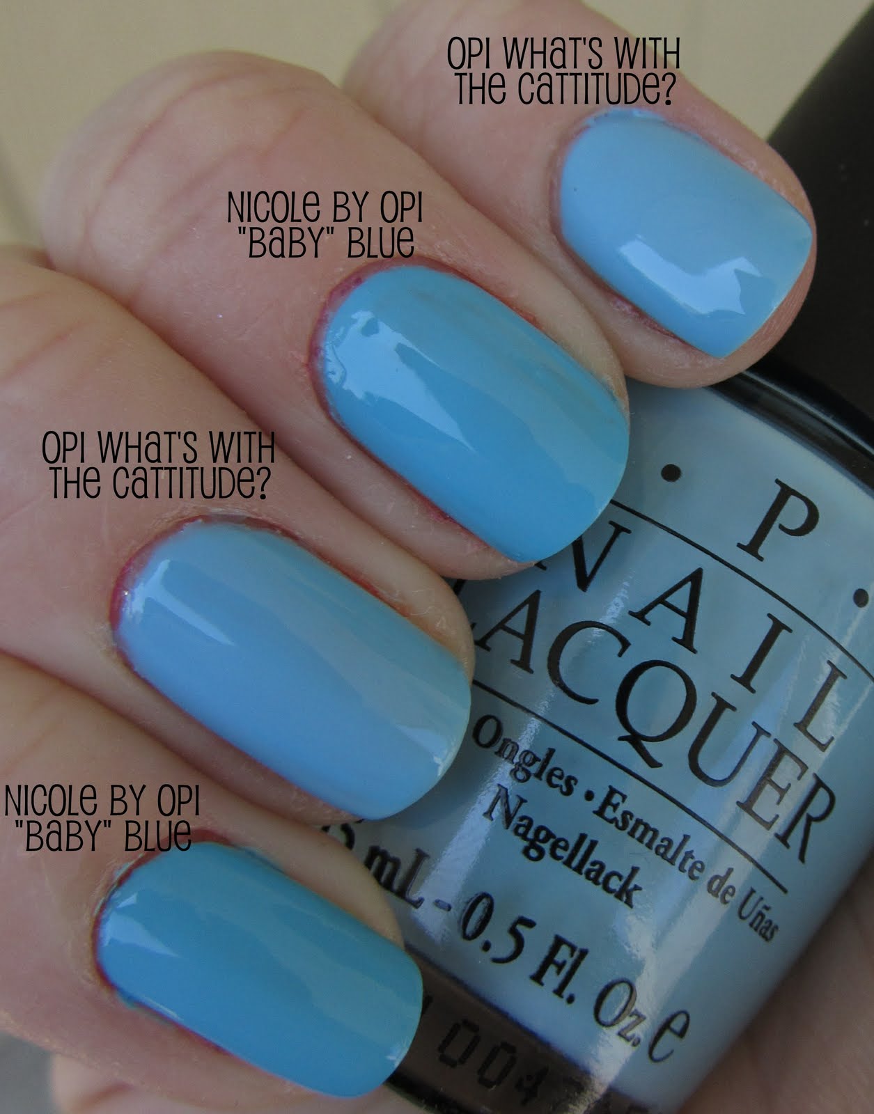 Polishology: Comparison - Baby Blue Polish