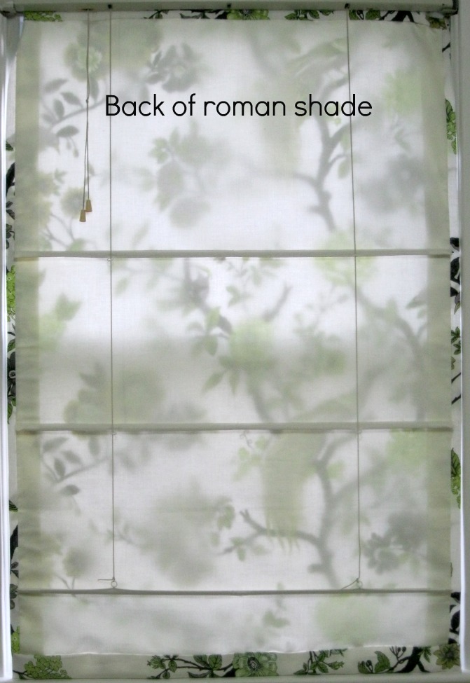 Maria Elena Designs: DIY Roman Shade Back Side