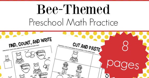 Bee Math for Tots and Preschoolers | Totschooling - Toddler, Preschool ...
