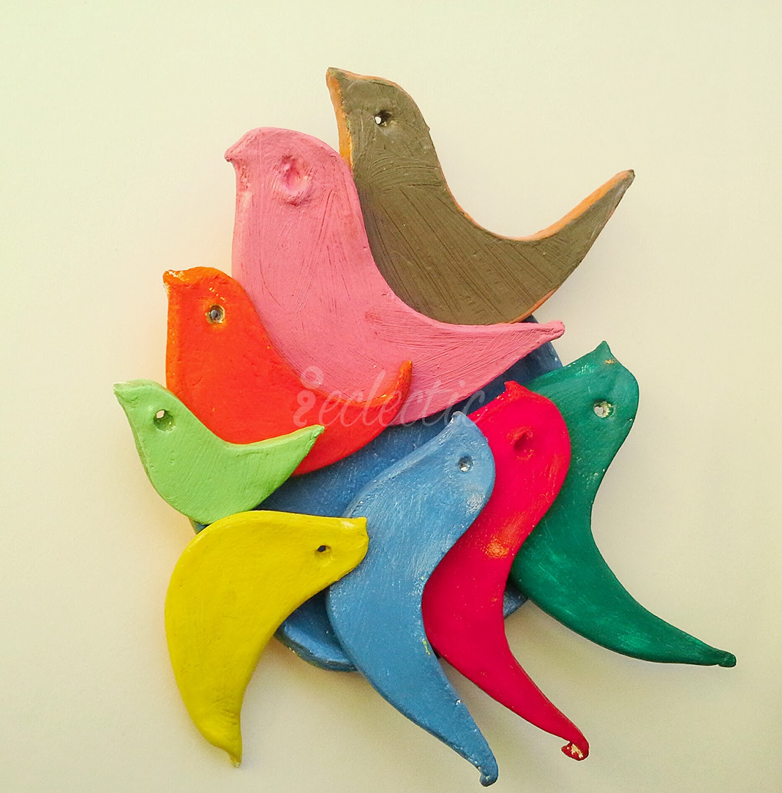 Claybyte: Air dry clay Birds and Butterfly