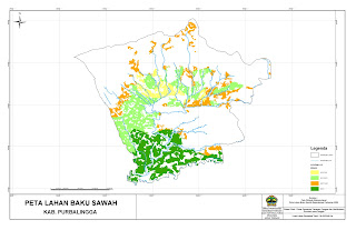 PETA-PETA PERTANIAN JATENG: Peta Sawah Kab Purbalingga(2002)
