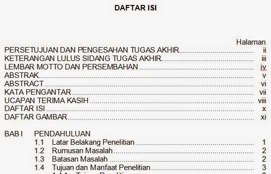 Cara Membuat Daftar Isi di Ms. Word - Artikel Komputer