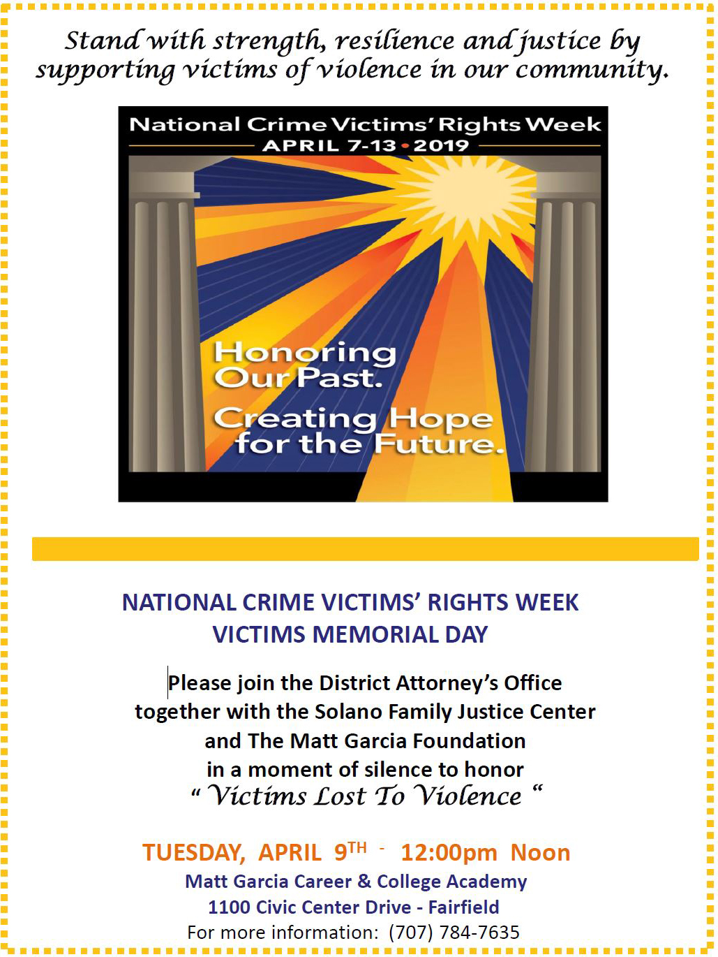 Matt Garcia Foundation: Join Us During National Crime Victims' Rights ...