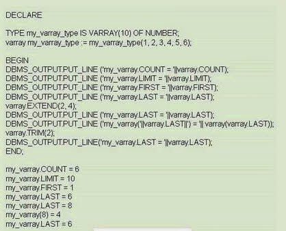 PL/SQL Varrays | PL/SQL Tutorial pdf - plsql Interview Questions, plsql ...
