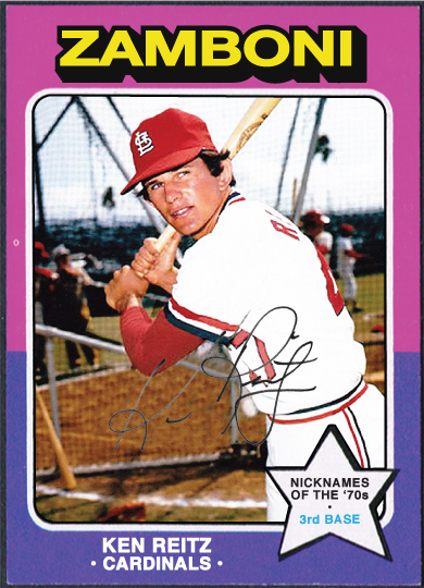 WHEN TOPPS HAD (BASE)BALLS!: NICKNAMES OF THE 1970'S: "ZAMBONI" KEN REITZ
