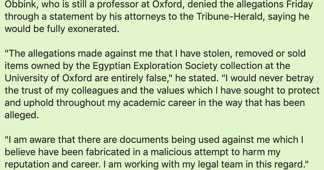 Portable Antiquity Collecting and Heritage Issues: Statement from Prof ...