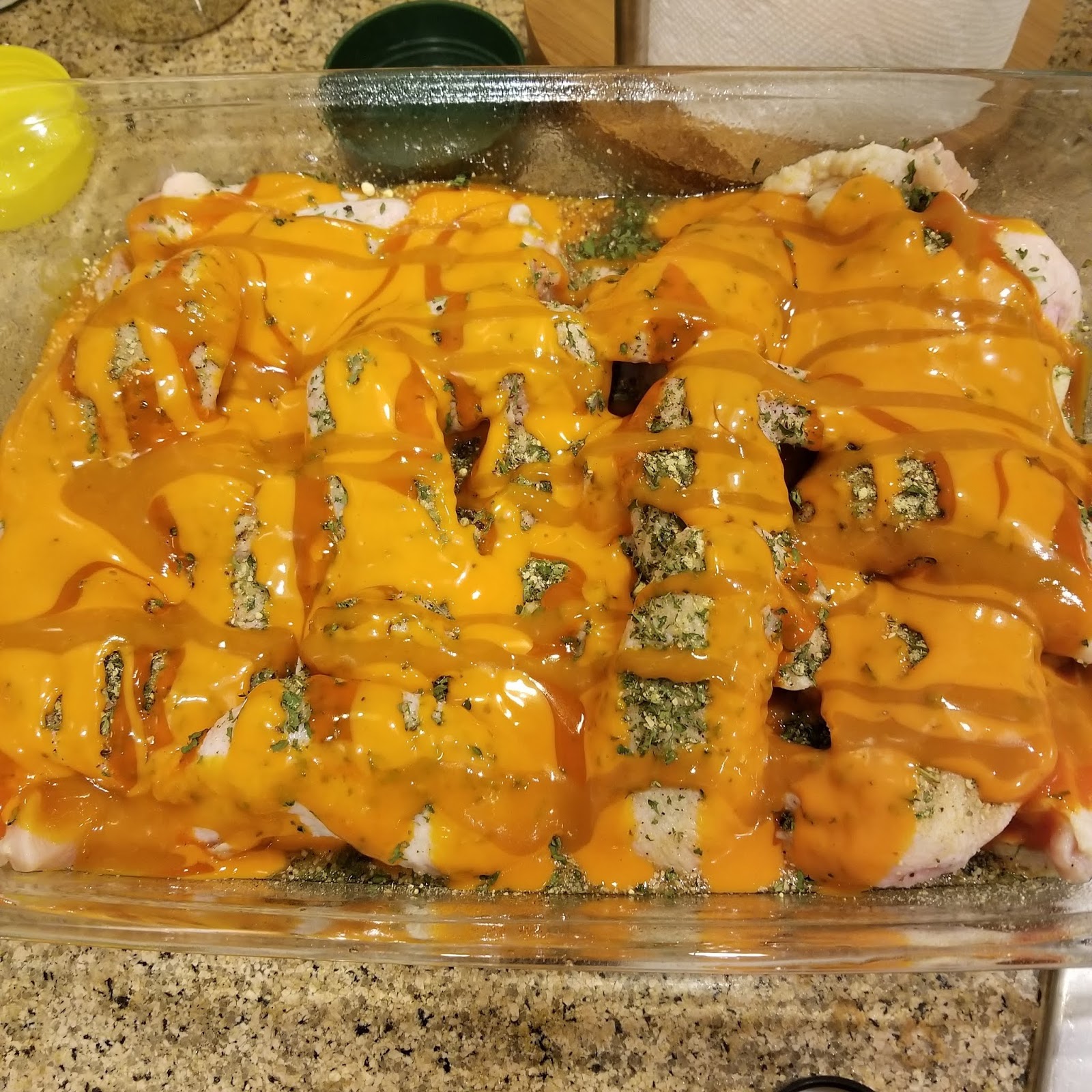 Sweet, Tangy, Spicy Baked Chicken Wing