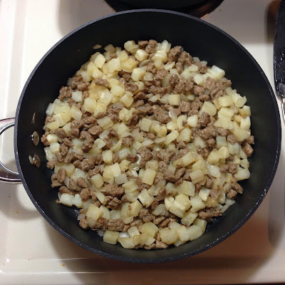 Breakfast for Dinner: Turkey Sausage Egg Scramble - Arnold Adventures