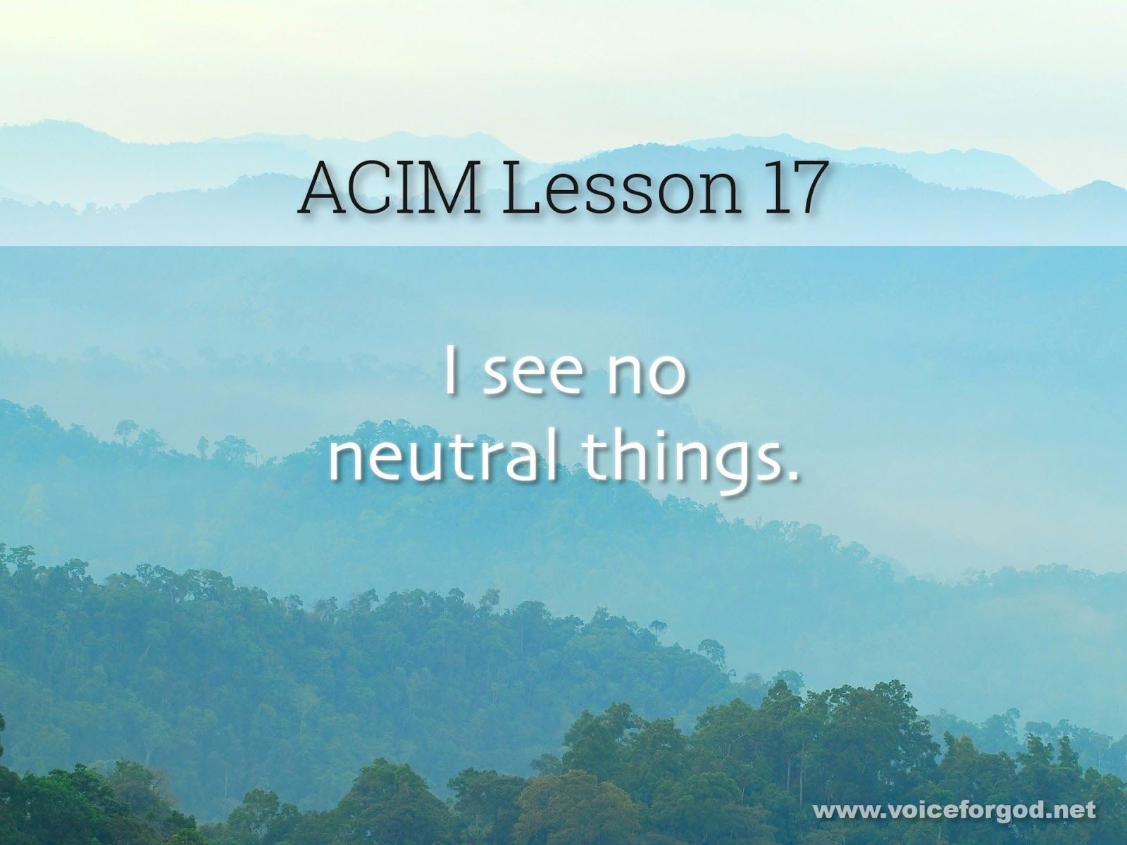 Miracle Life: ACIM Workbook Lesson 17