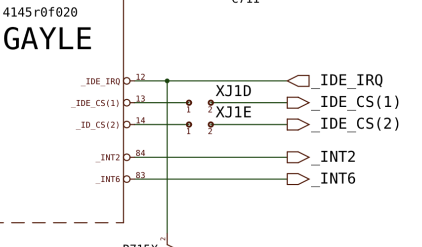 Amiga 600 with Gayle ver.1, VHDL code to implement PAL chip (XU1)