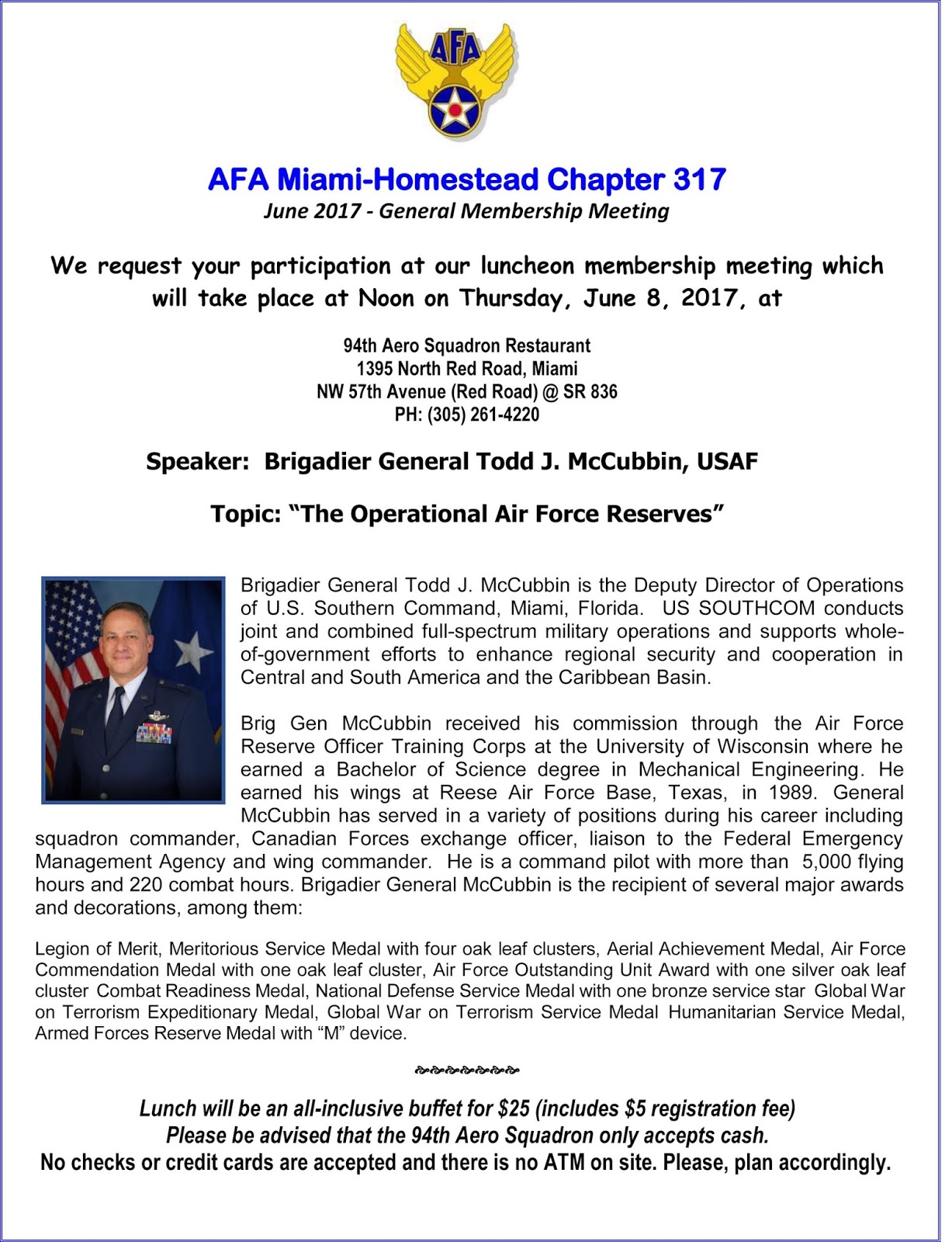 The 317th America's Relevant Air Force Association Chapter