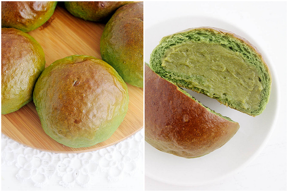 Foodagraphy. By Chelle.: 抹茶クリームパン (Matcha Cream Pan)
