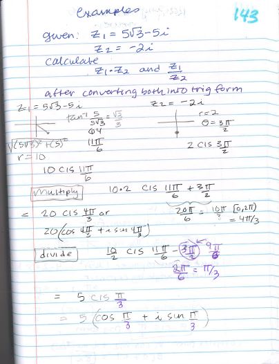 Beautiful Math: Trigonometric Form of Complex Numbers - PreCalculus