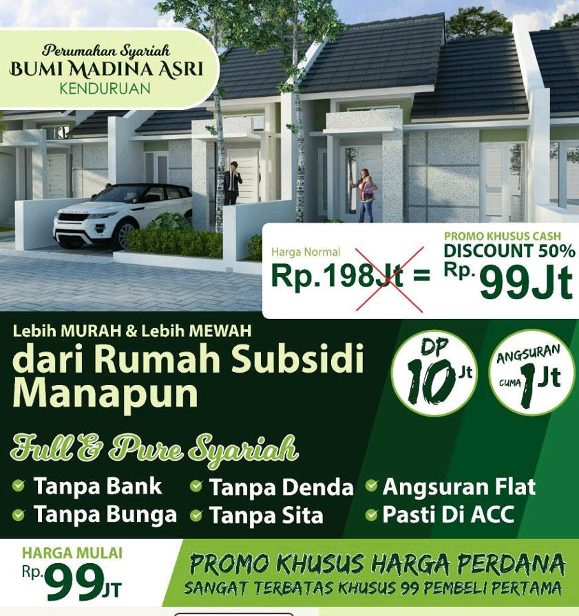 RUMAH MURAH harga PROMO diskon 50%