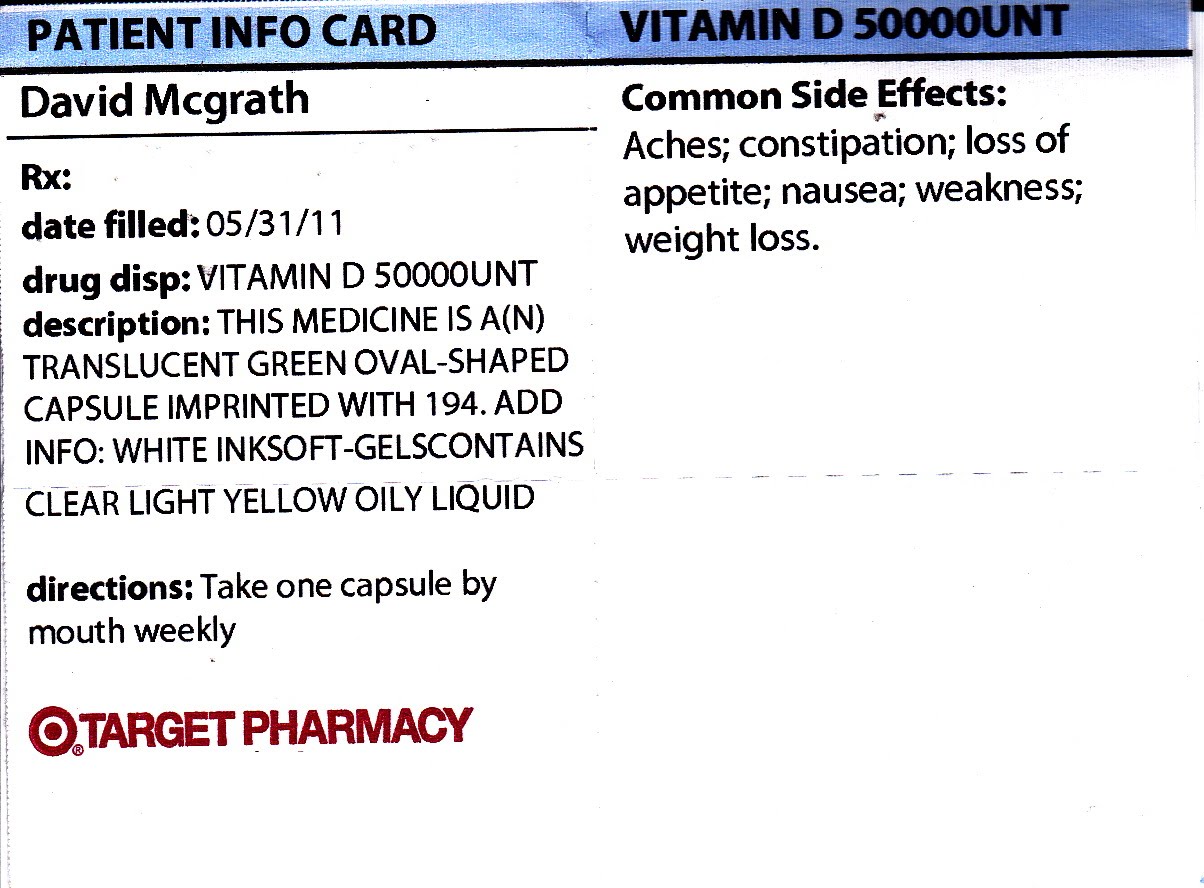 My Life Scanned: Vitamin D and Entocort Info Cards