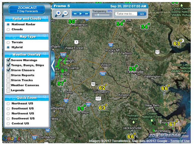 Web-BasedComputing @ NCSU: Example: ZoomRadar