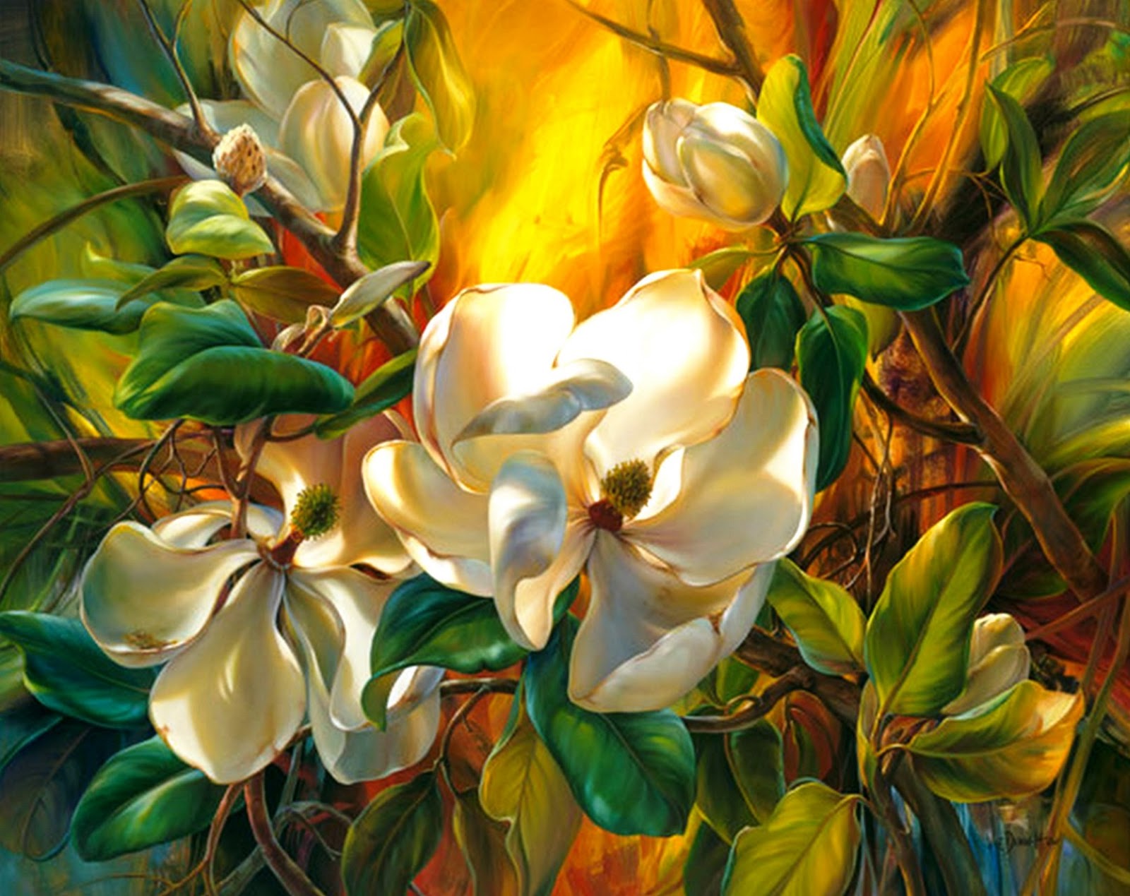 El arte es su máxima expresión : Galería de Cuadros con Flores Modernas ...