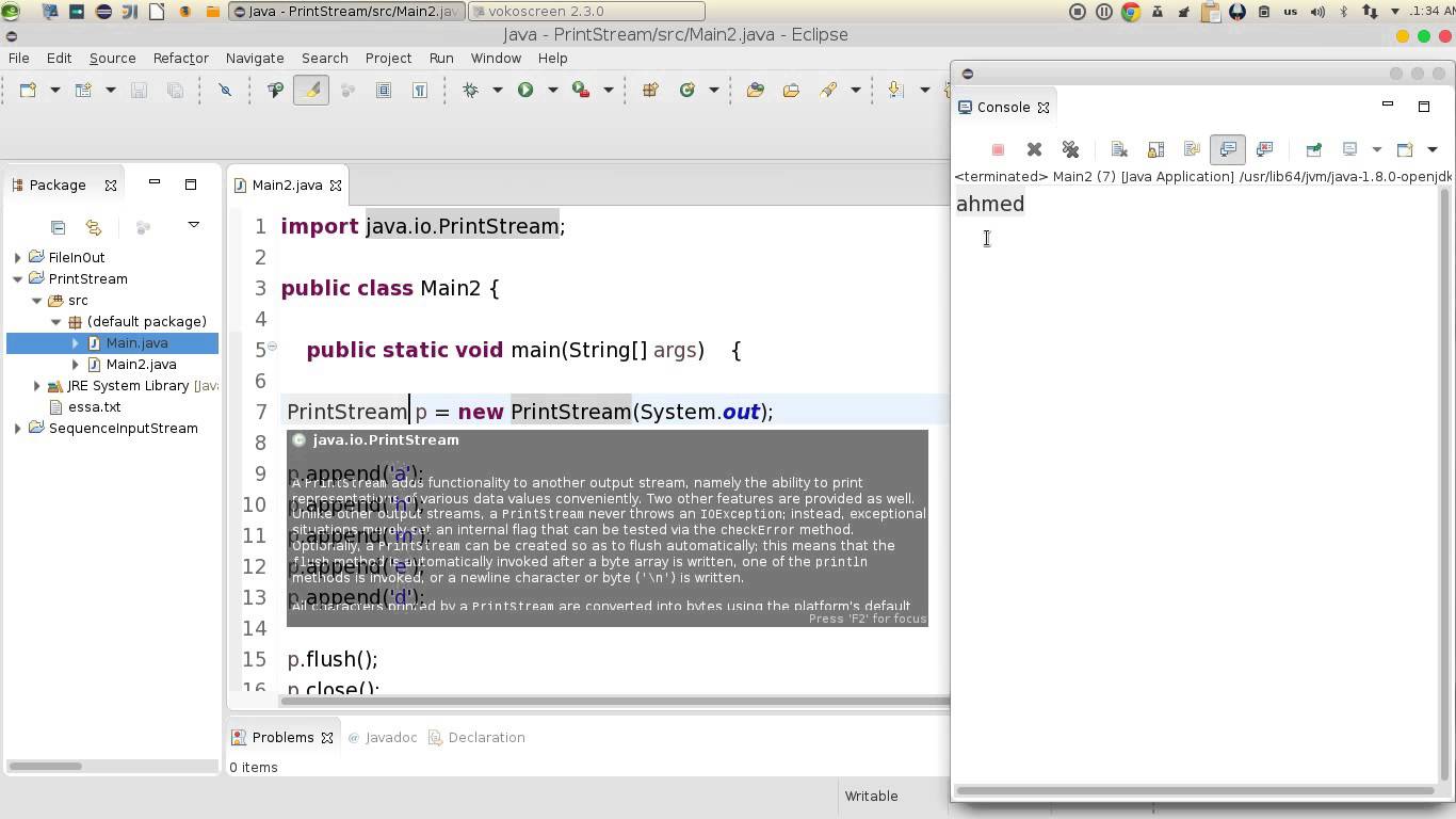 174 Java advanced IO PrintStream الادخال والاخراج | كورسات بالعربي