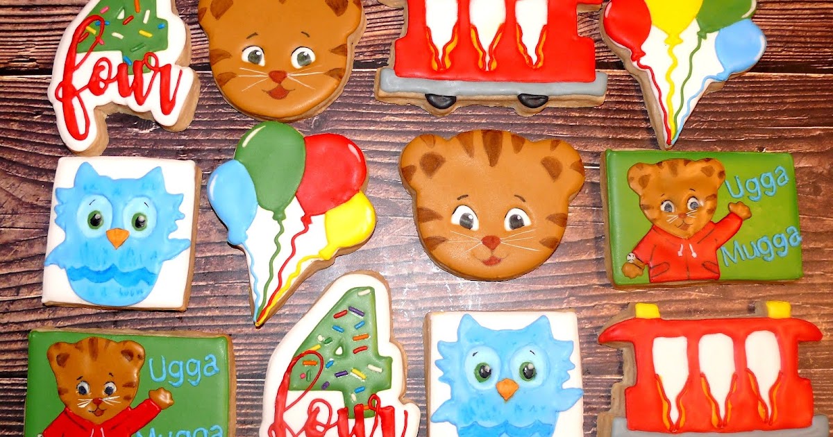 Katy's Kitchen: Daniel Tiger Cookies for a 4th Birthday