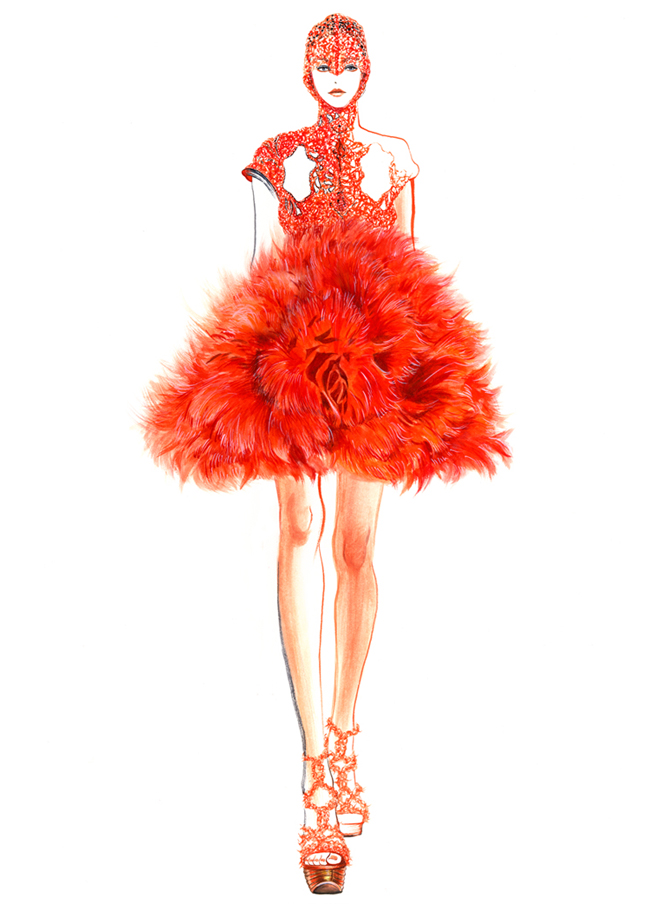 Sunny Gu: Spring Summer RTW 2012 Runway Illustrated