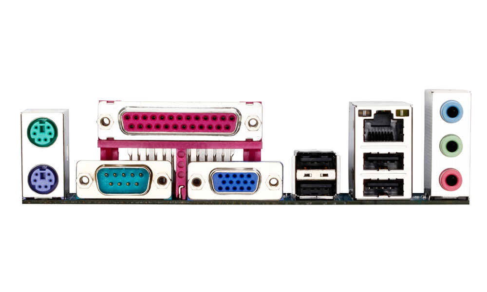 Ensambla Equipo de Computo: Panel Trasero de una Tarjeta Madre