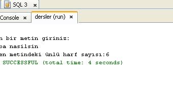 Java Ders ve Örnekleri: Java Girilen metindeki ünlü harf sayısı