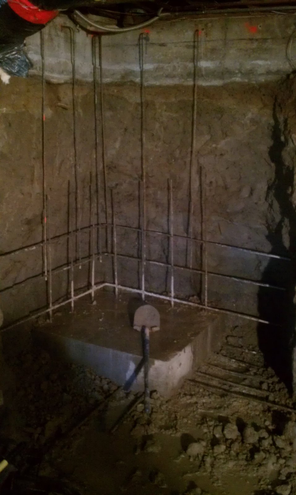 TG Foundation: Rebar for stem walls in basement