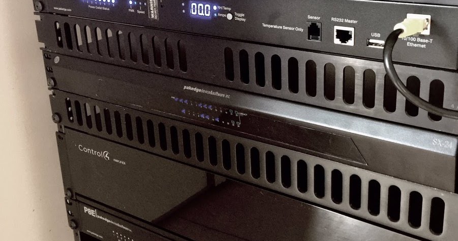 AV installation by M.E.G.A. AV * London UK: Control4 rack