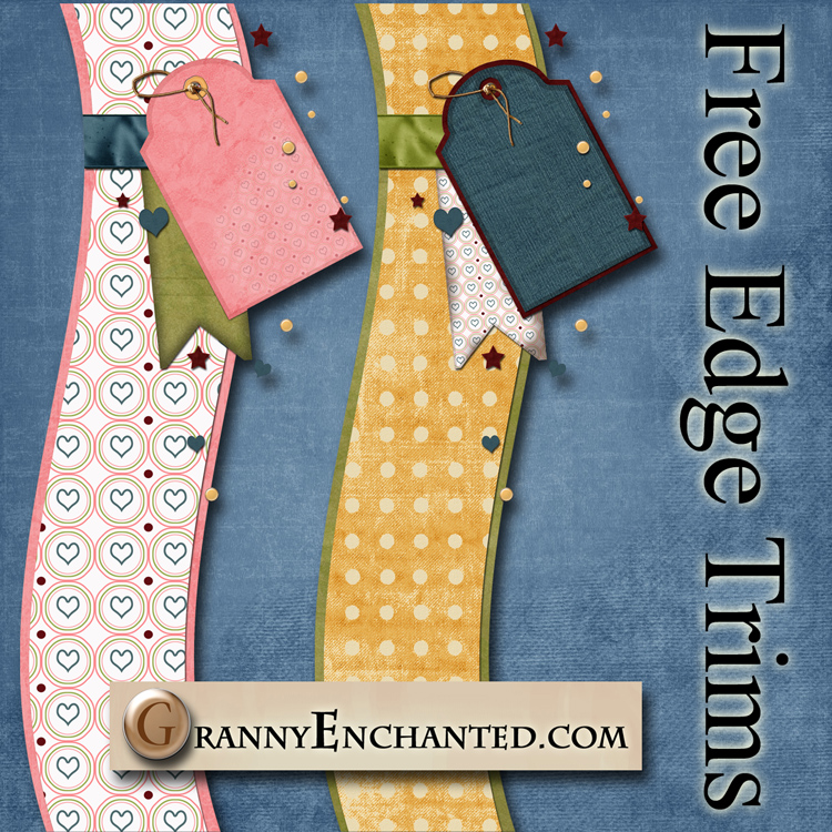 GRANNY ENCHANTED'S BLOG: Free Digi Scrapbook Page Edge Trims from Kit 41