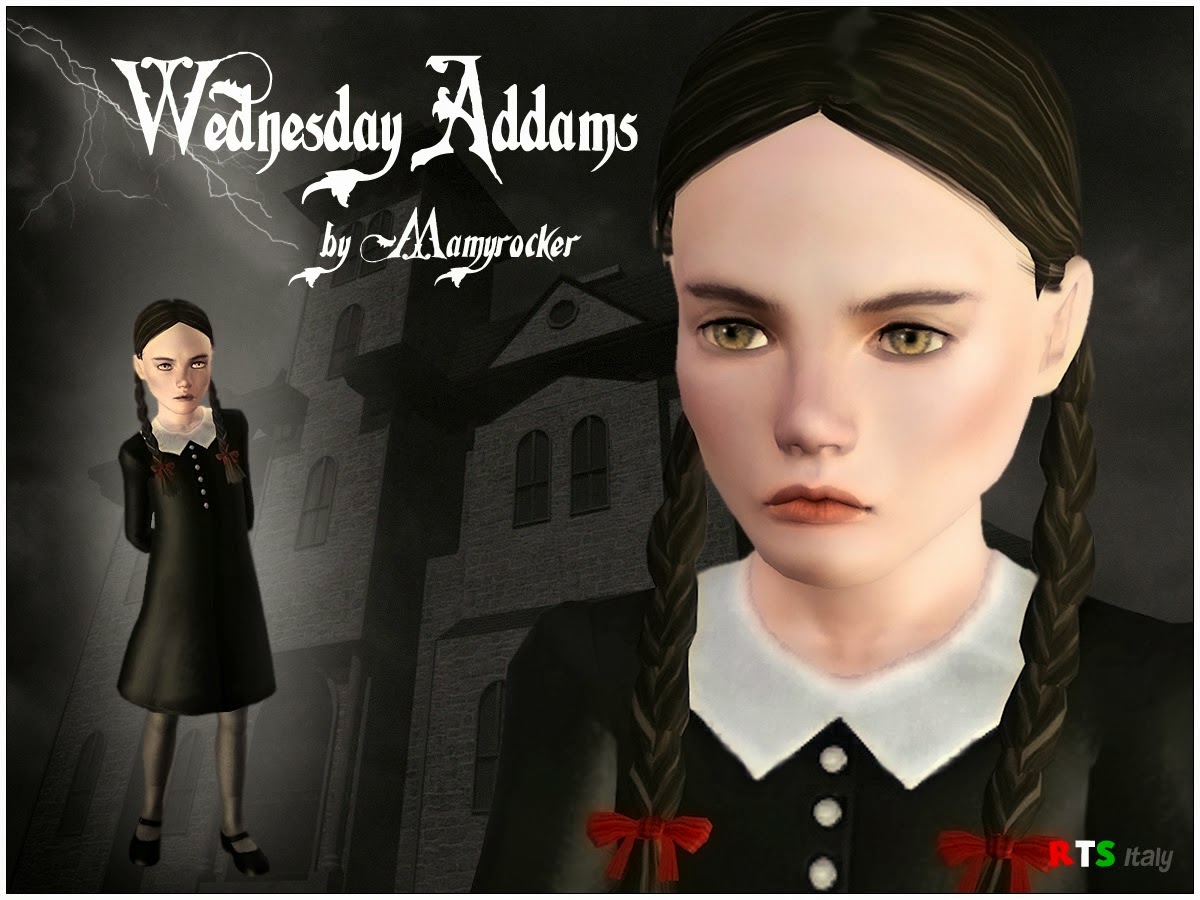 My Sims 3 Blog: Wednesday Addams - Sim and Dress by MamyRocker