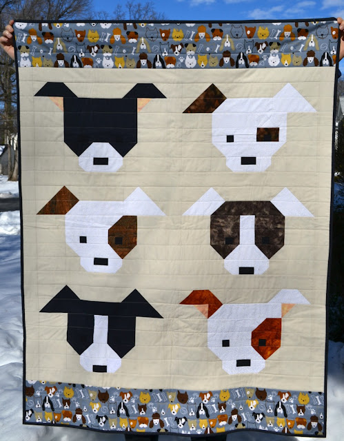 Bear, Dolly and Moi: puppy quilt: finished!