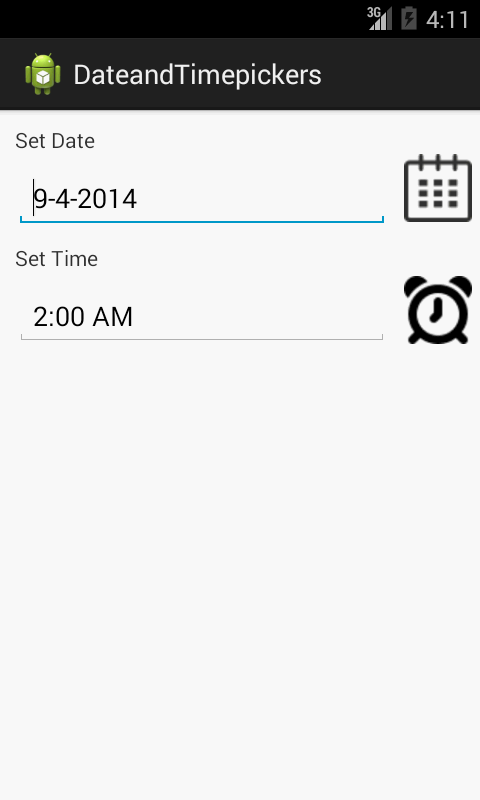 Date and Time Picker - Android Tips