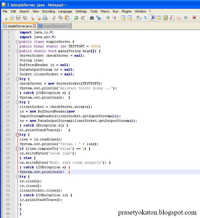 Pemrograman Jaringan – Client Server - Katon's WeBlog