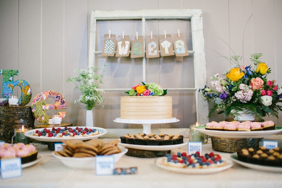 cocoa & fig: Rustic Outdoor Wedding Mini Dessert Table: Erin & Brett