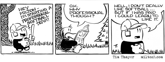 Comic Strip Milton 5.0 - Online: Professional Softball