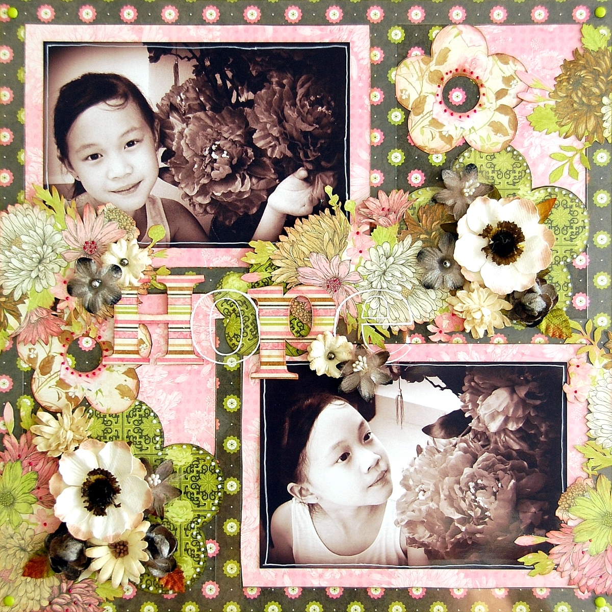 Scrapperlicious: Hope Layout with Acrylic Frame