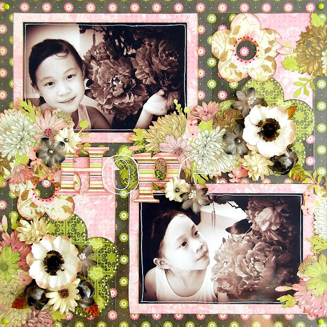 Scrapperlicious: Hope Layout with Acrylic Frame