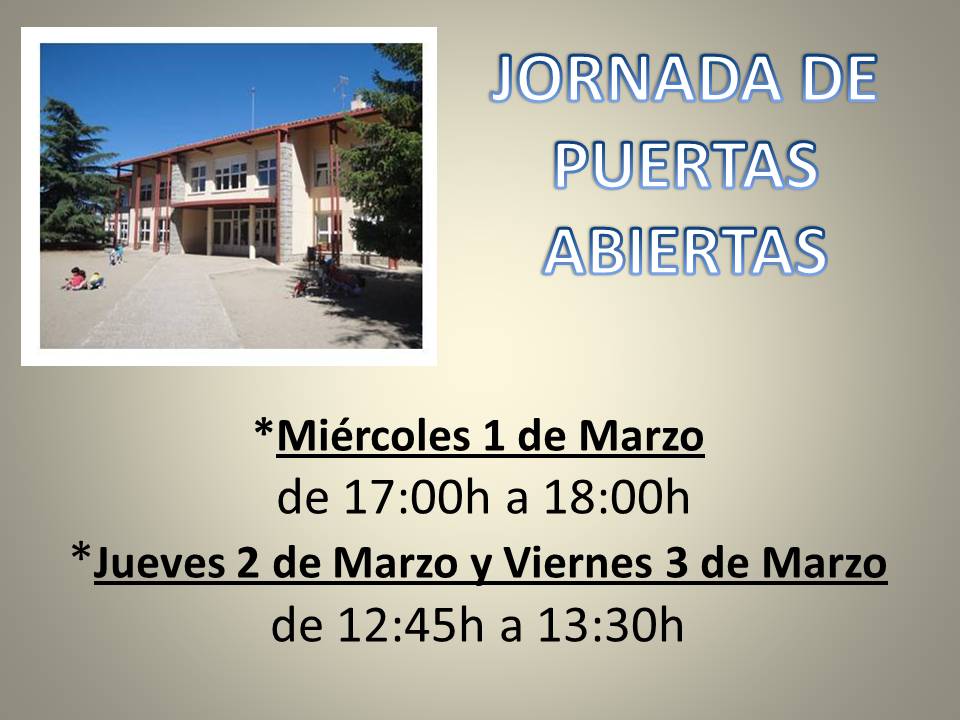 EEI LA ENCARNACIÓN: JORNADA PUERTAS ABIERTAS