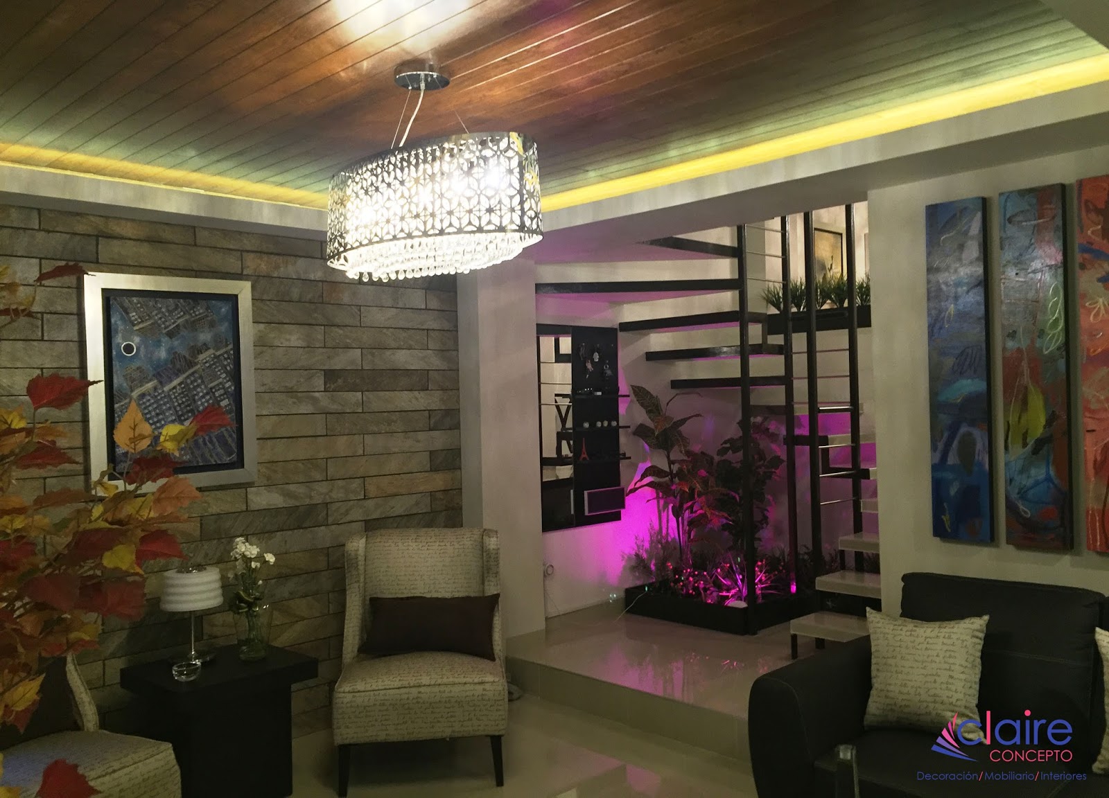 Plafones de tablaroca, falso plafón, paredes decoradas y muebles ...