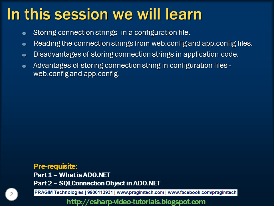 Sql Server Net And C Video Tutorial Part 3 Connection Strings 8577