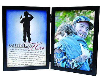 Personalized Gifts: Salute to a Hero Tabletop Photo Frames and Poem