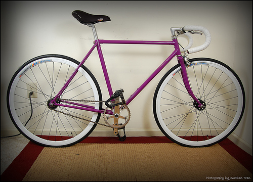 Basikal Fixie Purple