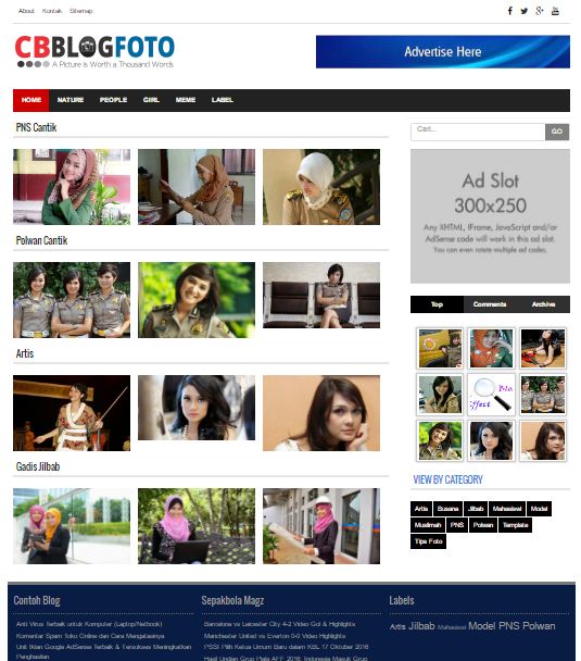 Template Blog Responsive untuk Galeri Foto, Video, dan Toko Online ...