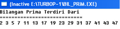 Ilmu Pengetahuan: program bilangan prima pada pascal