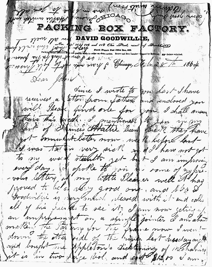 John Benjamin Letters: Feb. 28, 1864 Edwin Benjamin-1833 to John ...